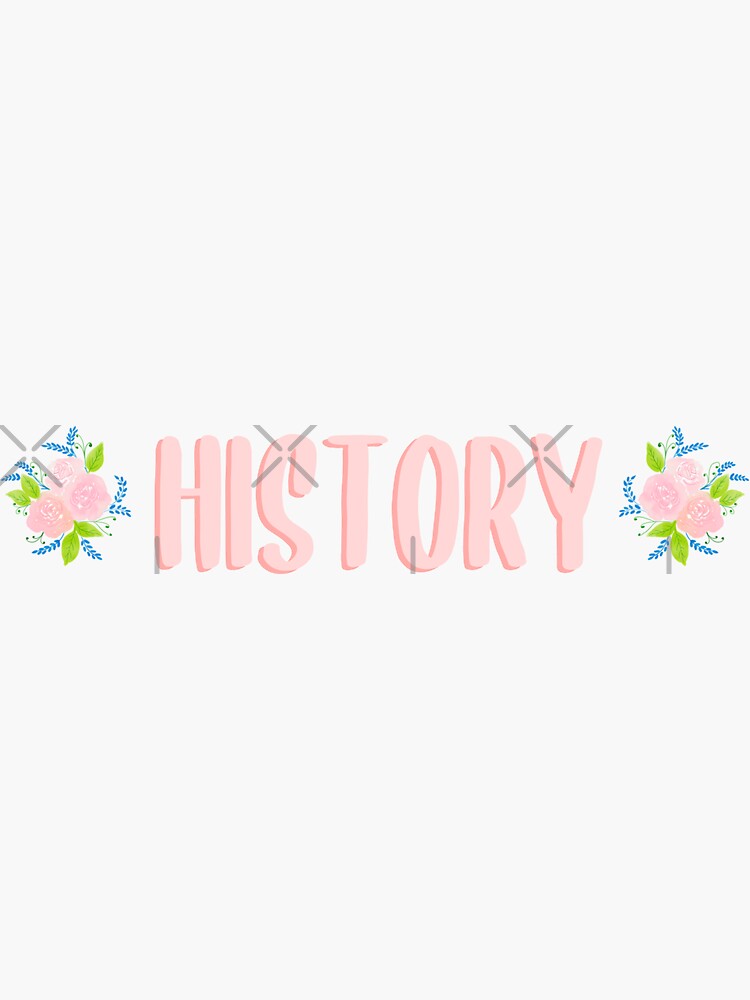 "History Pink" Sticker for Sale by bathwater | Redbubble