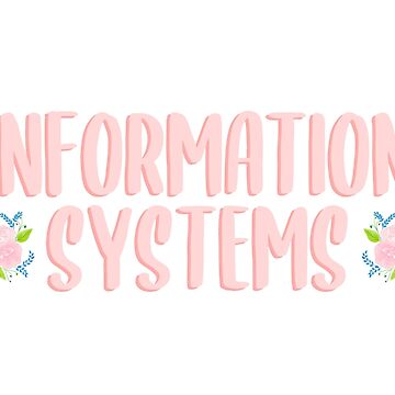 "Information Systems Pink" Sticker for Sale by bathwater | Redbubble