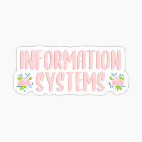 "Information Systems Pink" Sticker for Sale by bathwater | Redbubble