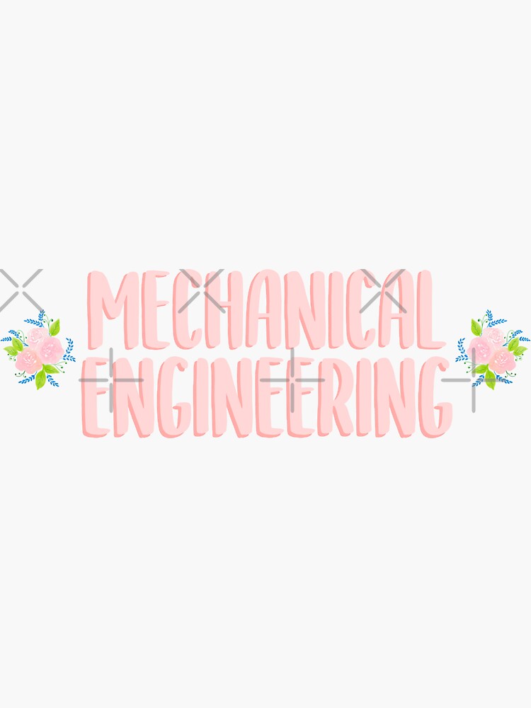 "Mechanical Engineering Pink" Sticker for Sale by bathwater | Redbubble