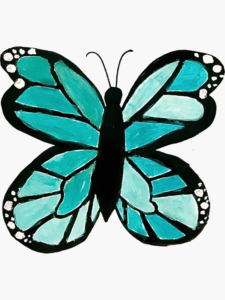 "Monarch Blue Butterfly Sticker" Sticker by goodtimez | Redbubble