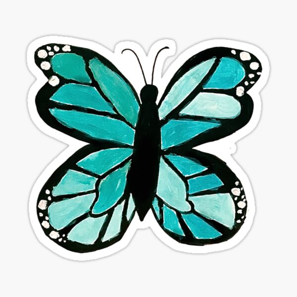 "Monarch Blue Butterfly Sticker" Sticker by goodtimez | Redbubble