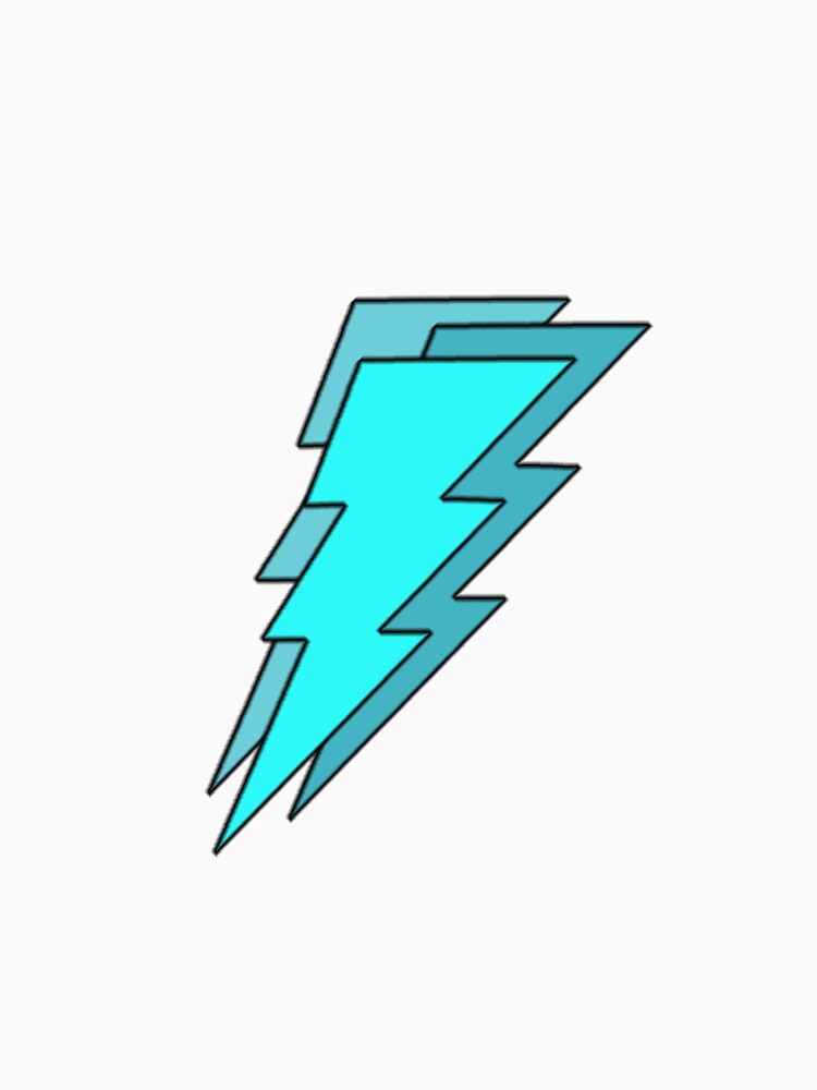 "Turquoise Lightning Bolt" T-shirt for Sale by nadiam62 | Redbubble ...