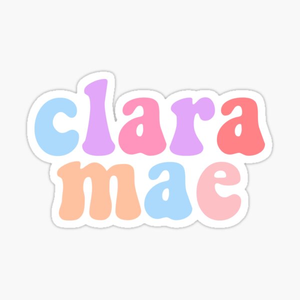 "clara mae" Sticker by adalea | Redbubble
