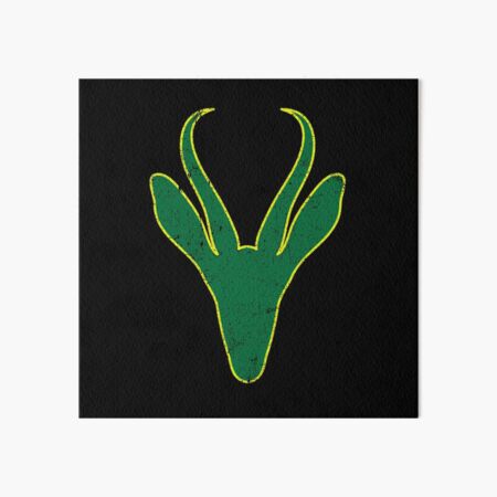 "Springbok Face South Africa Green & Gold" Art Board Print for Sale by ...