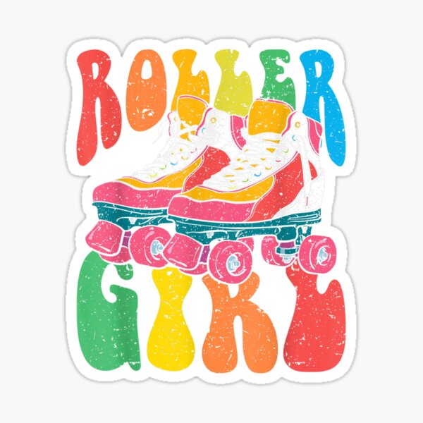 "Roller Girl Vintage Seventies 70's Costume" Sticker for Sale by ...