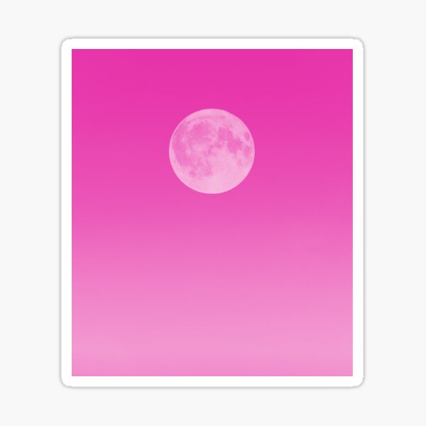"Hot pink aesthetic - the moon" Sticker for Sale by bohoDecor | Redbubble
