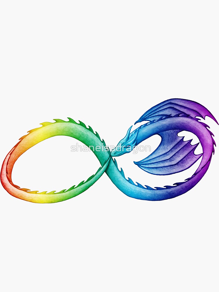 "Spectrum Infinity Dragon" Sticker for Sale by shaneisadragon | Redbubble