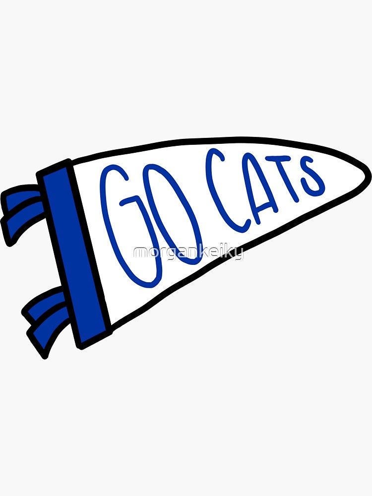 "Go Cats Pennant" Sticker for Sale by morgankeiky | Redbubble