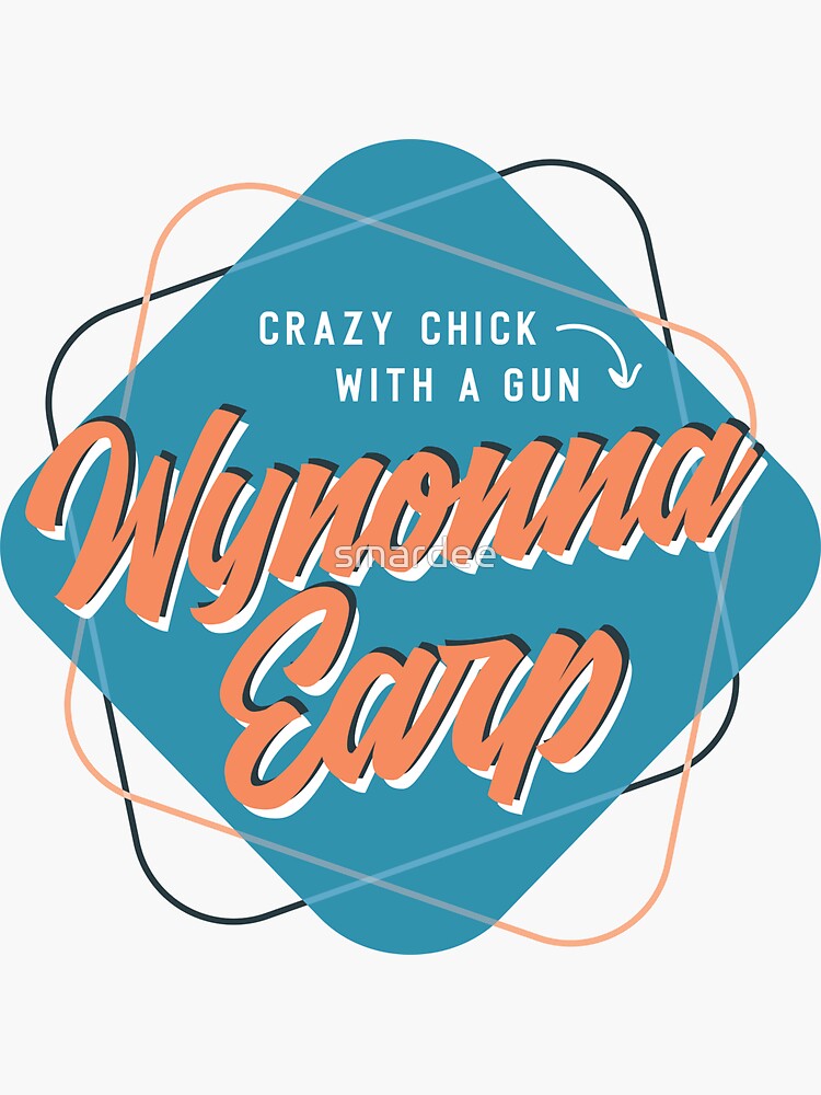 "Crazy Chick with a Gun" Sticker for Sale by smardee | Redbubble