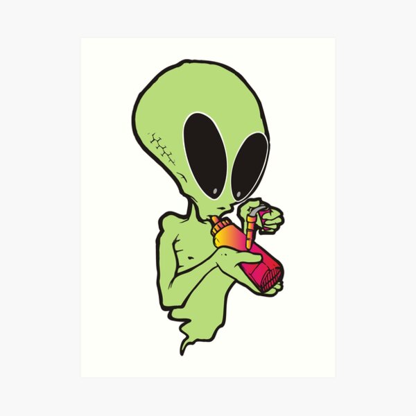 "Bong smoking alien" Art Print for Sale by UncleDirty | Redbubble