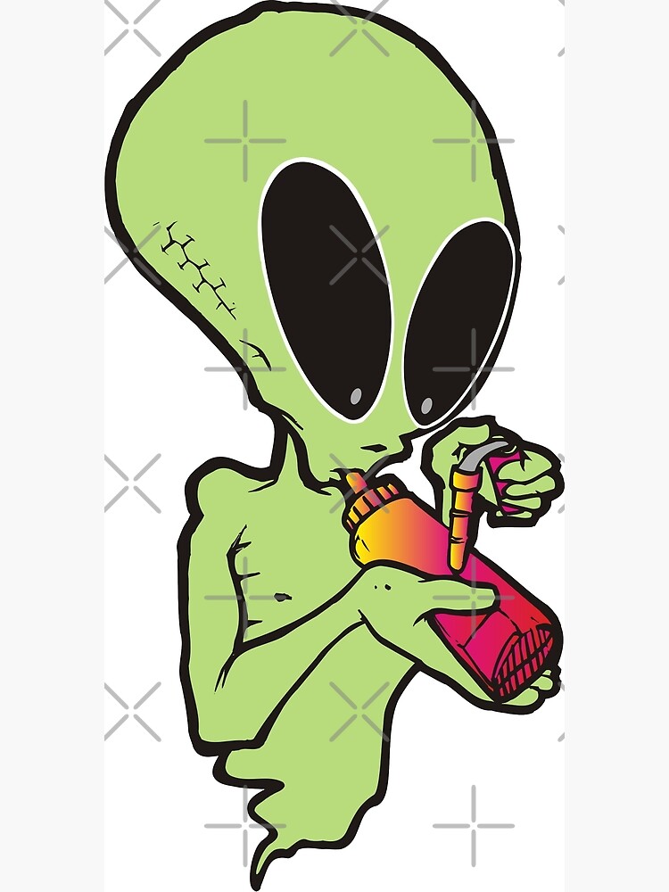 "Bong smoking alien" Art Print for Sale by UncleDirty | Redbubble