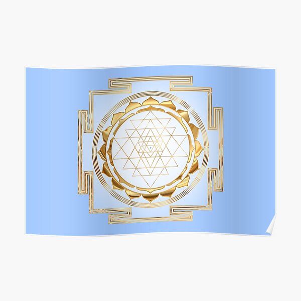 "Shree Yantra, Sacred Geometry Diagram for Yoga and Meditation " Poster ...
