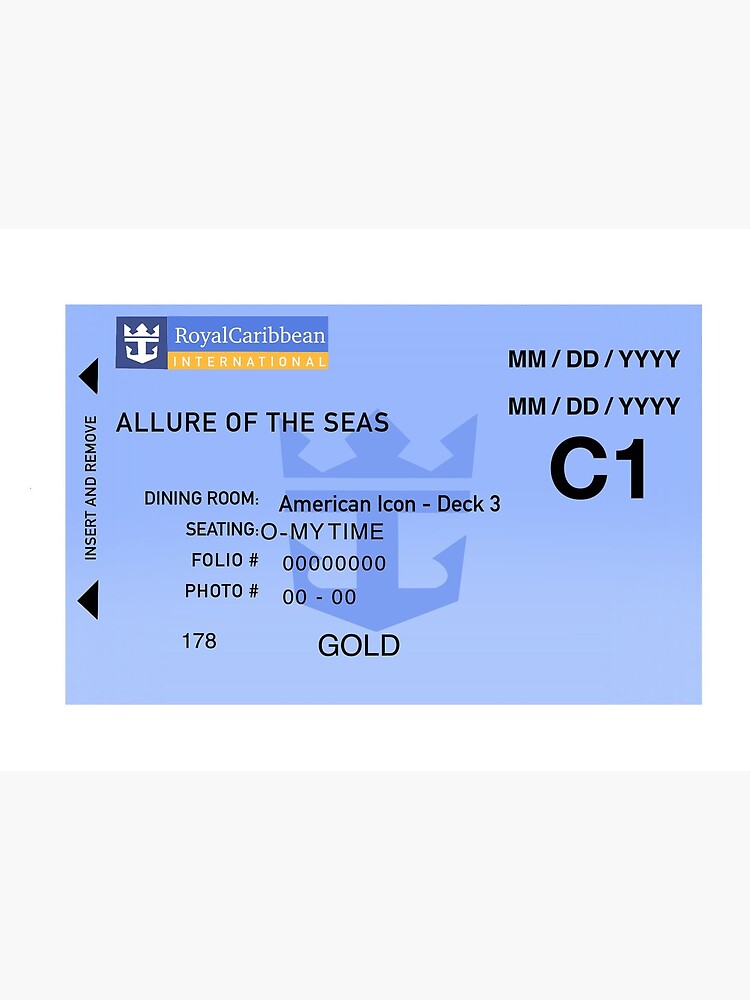 "Royal Caribbean Sea Pass card Sticker " Art Board Print for Sale by ...