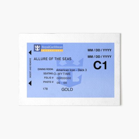 "Royal Caribbean Sea Pass card Sticker " Art Board Print for Sale by ...