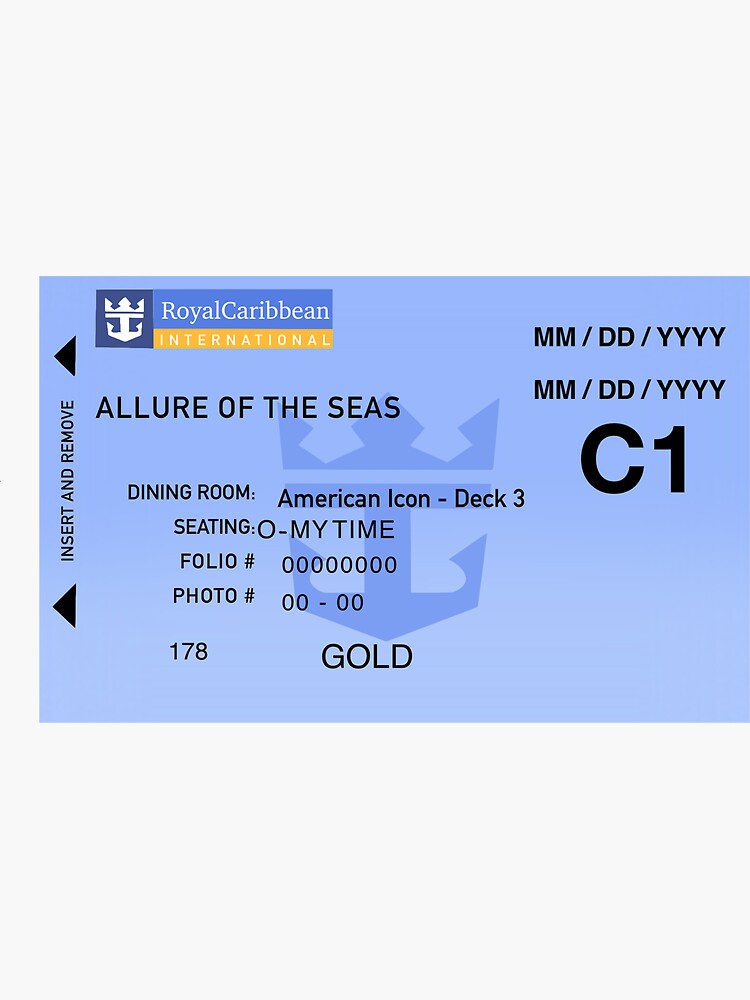 "Royal Caribbean Sea Pass card Sticker " Sticker for Sale by Sydney ...