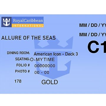 "Royal Caribbean Sea Pass card Sticker " Sticker for Sale by Sydney ...