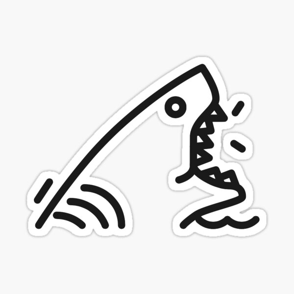 "Shark Bite" Sticker by saratierney | Redbubble