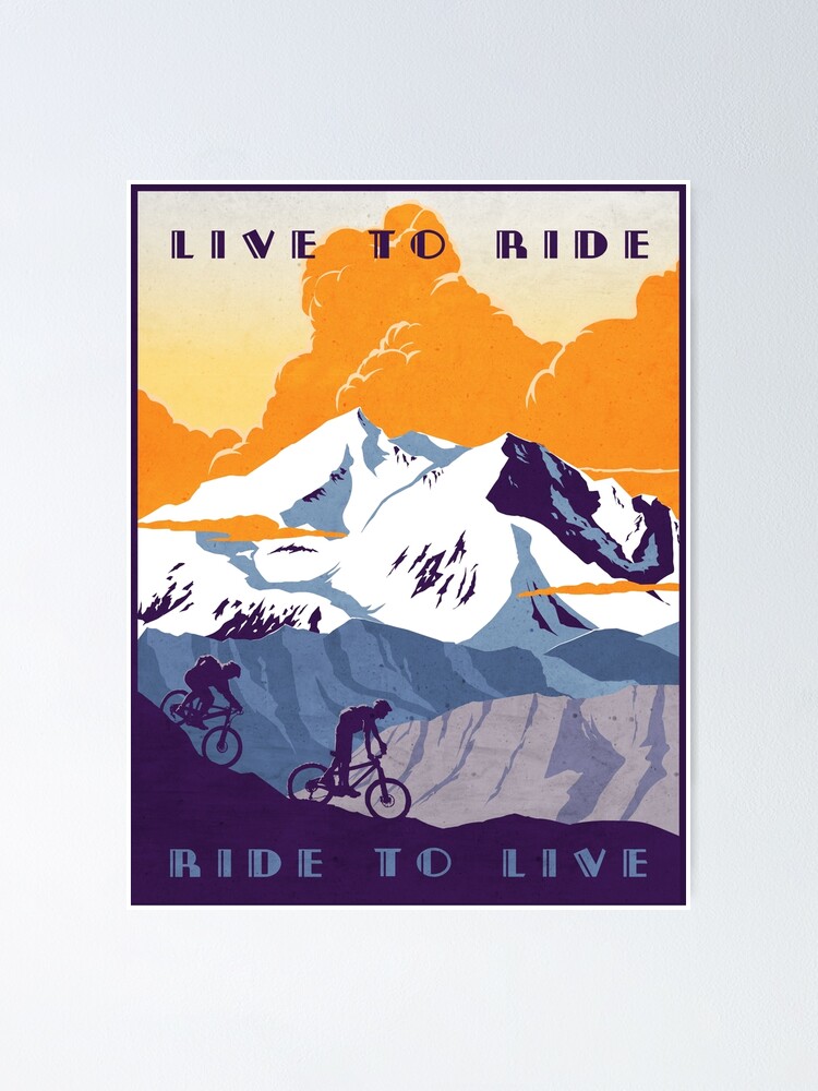 "Live to Ride, Ride to Live retro cycling poster" Poster for Sale by ...
