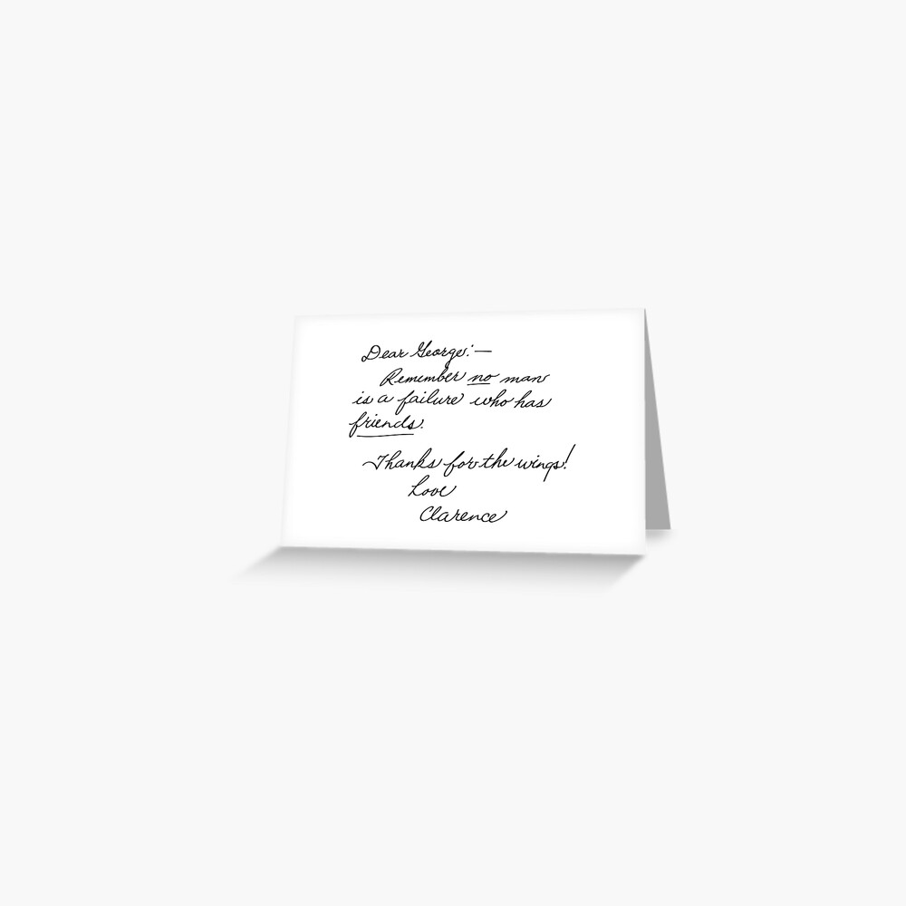 "It's a Wonderful Life - Clarence" Greeting Card for Sale by ...