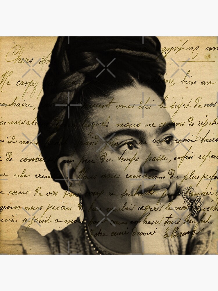 "Frida Kahlo Letters" Poster by Muycote | Redbubble