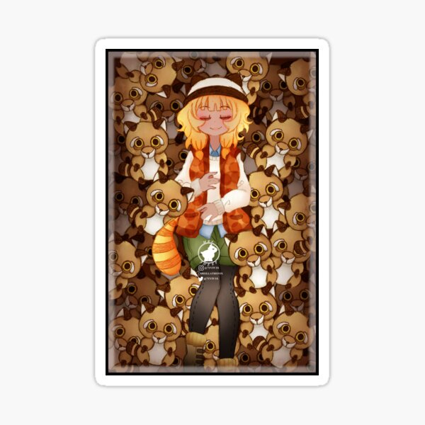 "ANIME GIRL RACCOONS" Sticker for Sale by Mrs-Fox | Redbubble