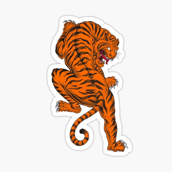 "Tiger Tattoo" Sticker by RiseUpNUpRise | Redbubble