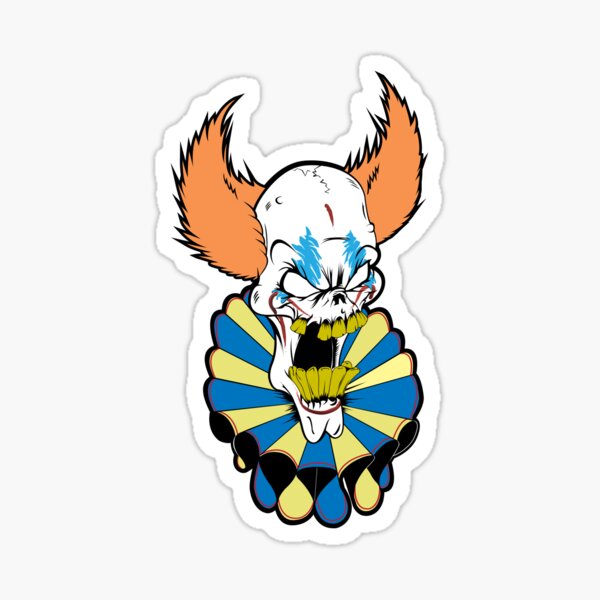 "Killer Clown Skull" Sticker for Sale by endurdog | Redbubble
