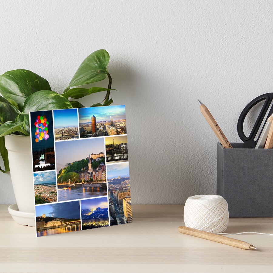 Lámina rígida «Foto collage de los paisajes de Lyon» de gaelfphoto ...