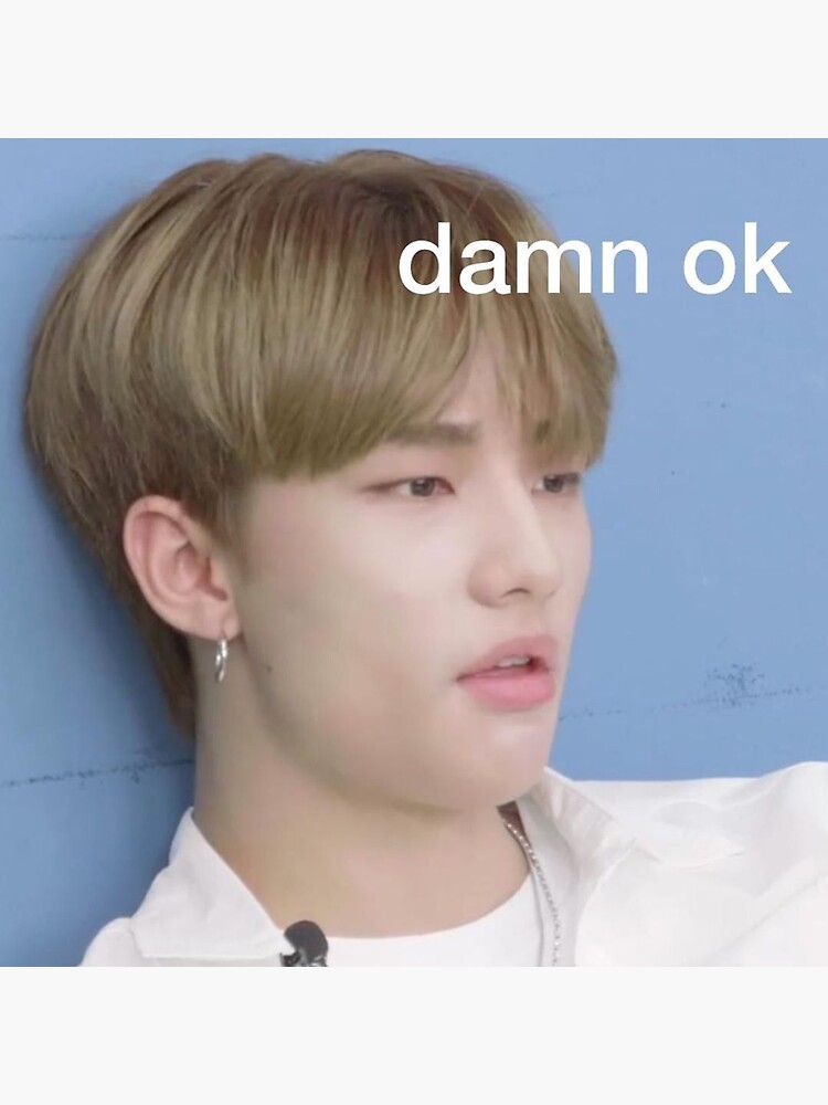 "Stray Kids - Hyunjin 'damn ok' " Sticker for Sale by zainabsamin2003 ...