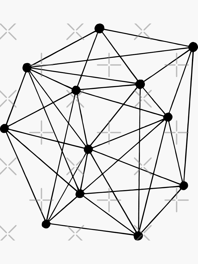 "Abstract Neural Network 1" Sticker by sallysetsforth | Redbubble