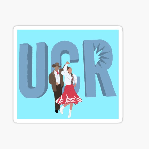 "Ballet Folklorico de UCR Light Blue Background" Sticker for Sale by ...