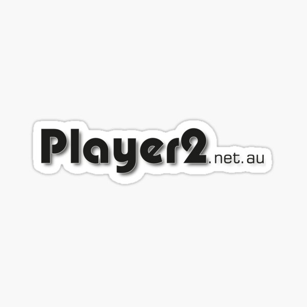 "Player 2 Full Logo" Sticker for Sale by Player2au | Redbubble