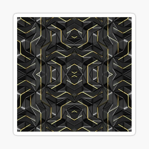 "Golden lines in black background" Sticker for Sale by Khanchoice ...