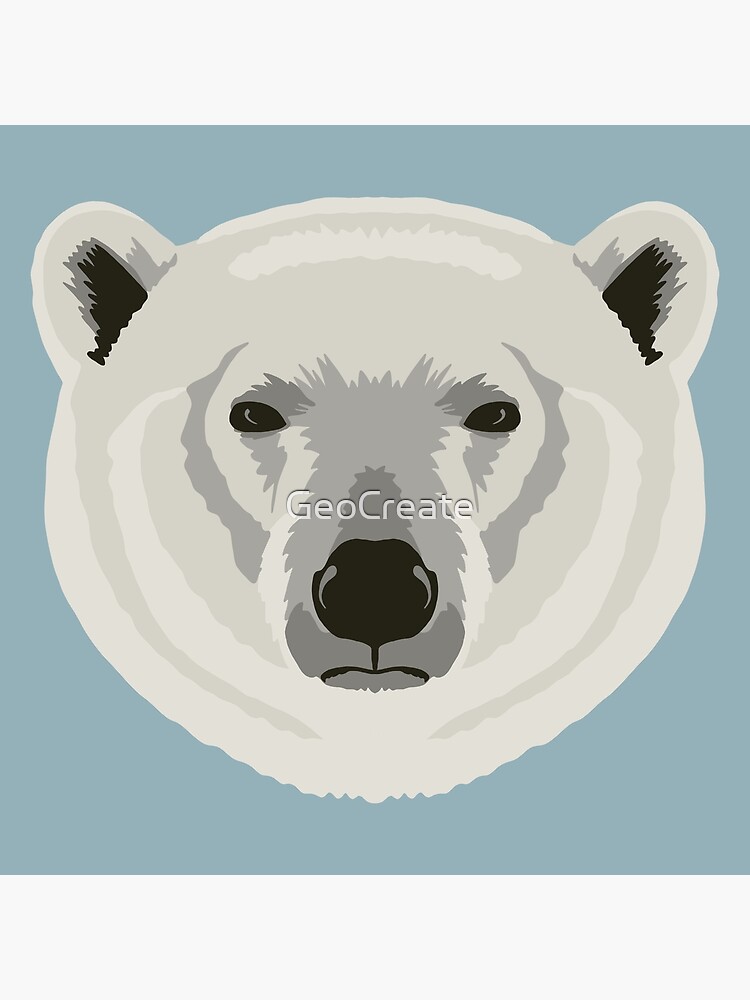 Polar Bear Face Poster For Sale By Geocreate Redbubble