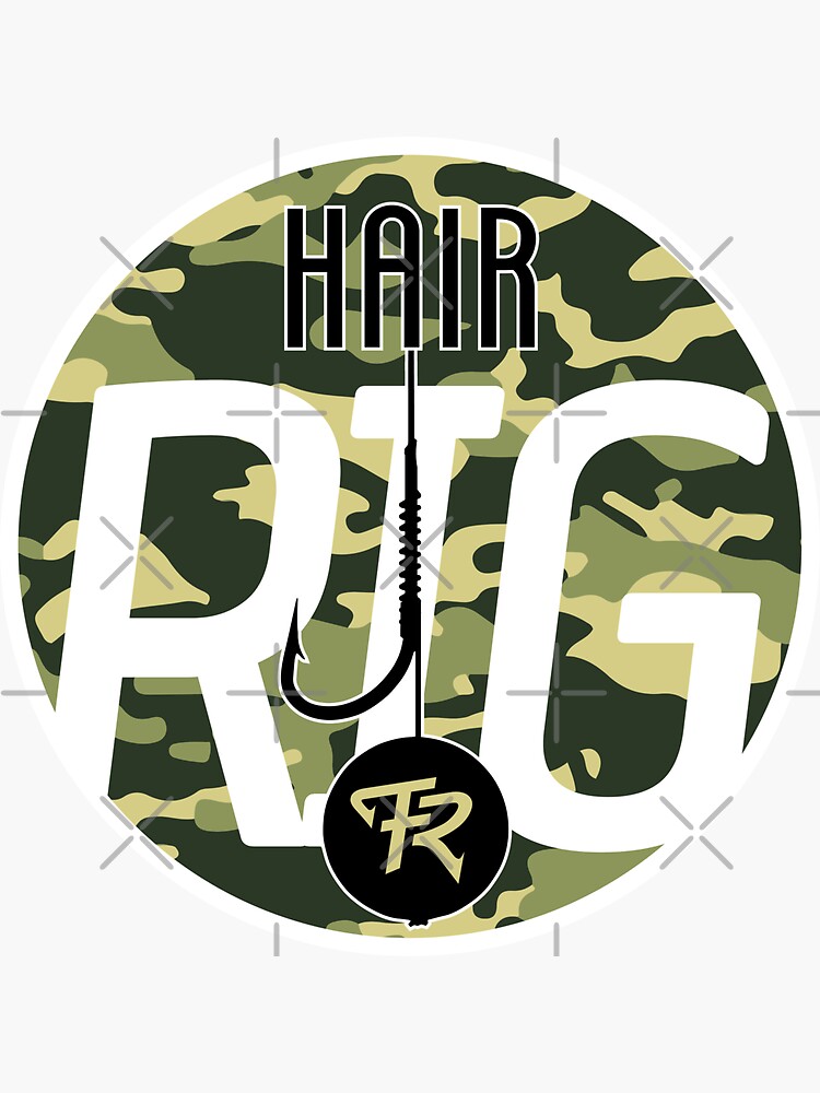 "Hair rig, camouflage carp fishing" Sticker by mary02 | Redbubble