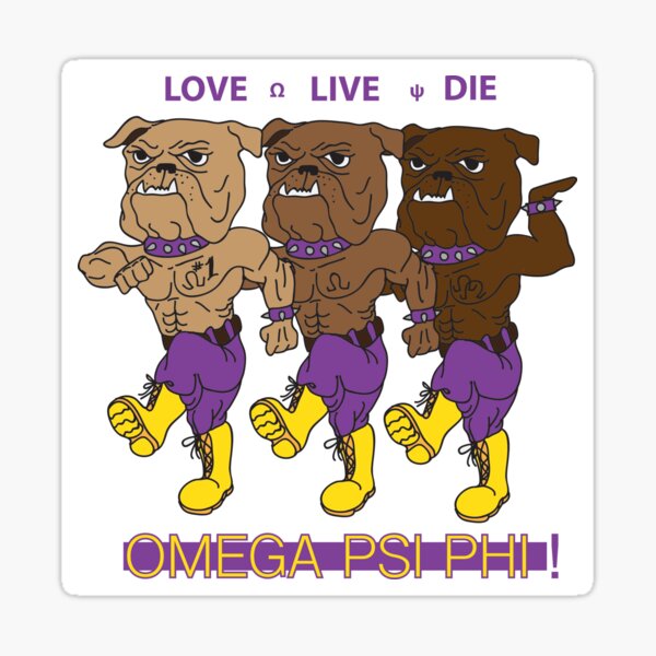 Omega Psi Phi Dog Stickers | Redbubble