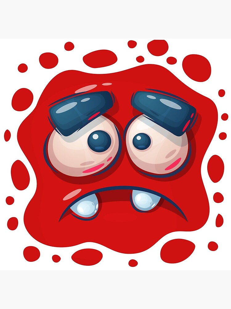 "cute-sad-red-merchandising" Poster for Sale by abdulrahman2020 | Redbubble