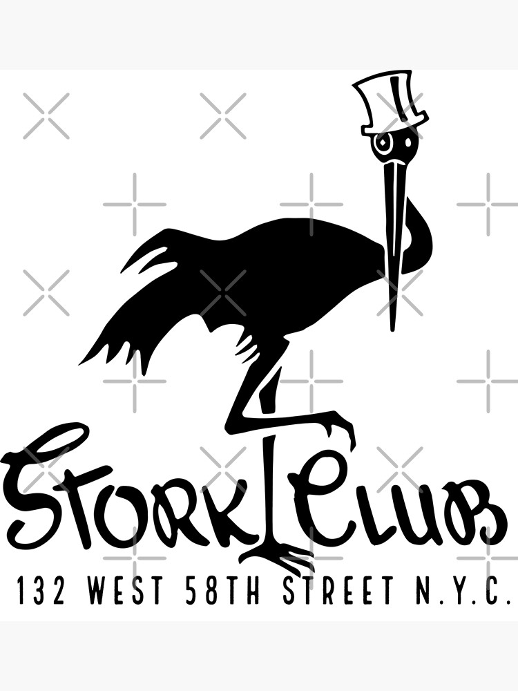 "Manhattan's Stork Club Nightclub (black)" Poster for Sale by caitejay ...