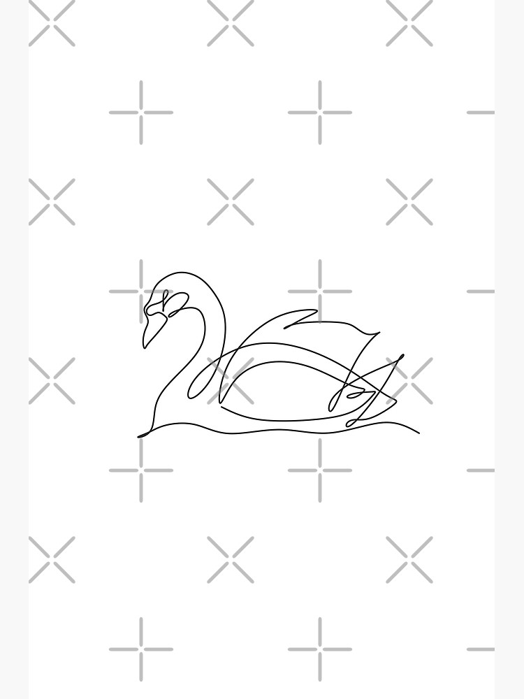"Swan line art. One line drawing swan" Poster for Sale by OneLinePrint ...