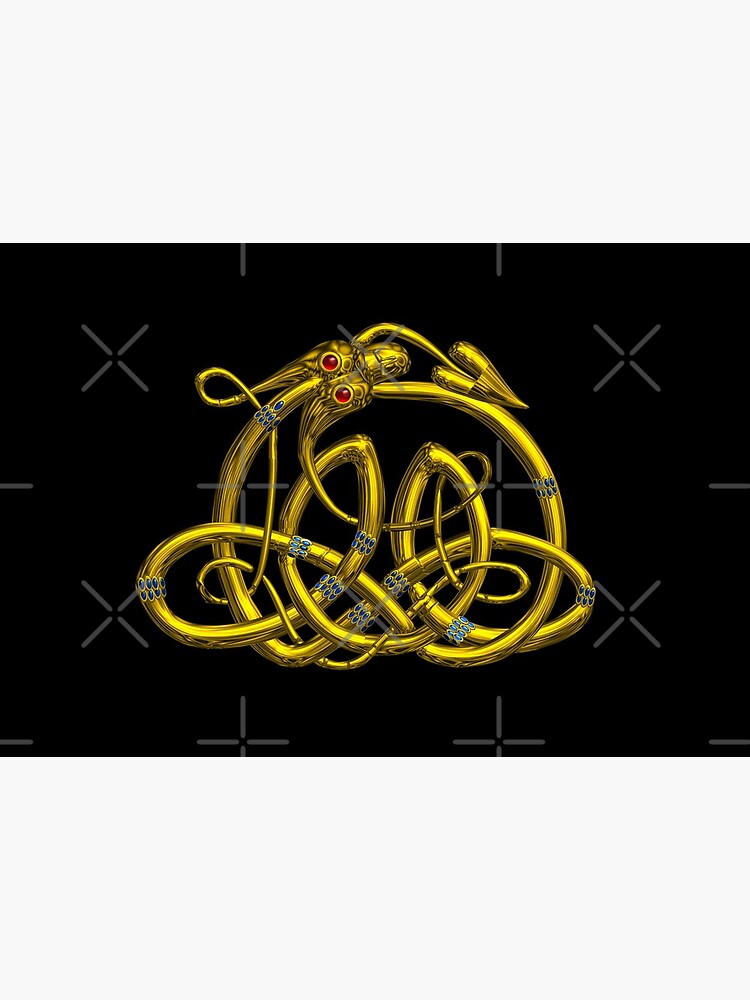 "GOLD HYPER DRAGON ,Celtic Knots with Gemstones" Mask for Sale by ...