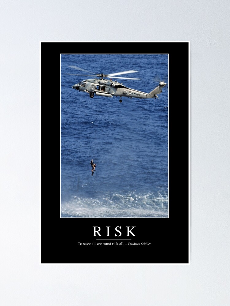 "Risk: Inspirational Quote and Motivational Poster" Poster for Sale by ...