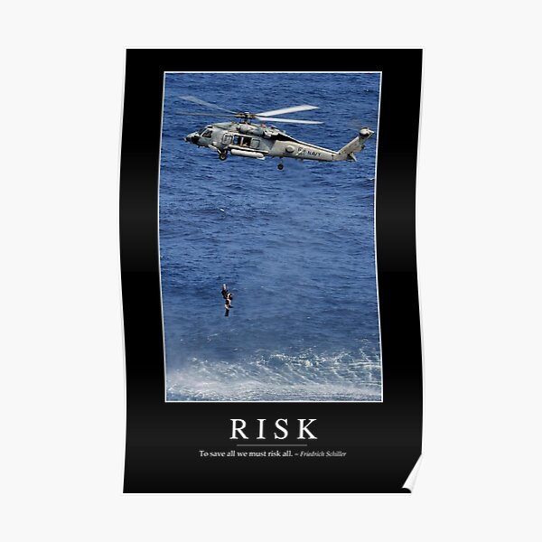 "Risk: Inspirational Quote and Motivational Poster" Poster for Sale by ...
