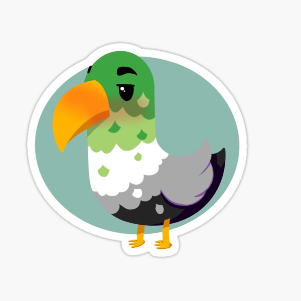 "Aromantic Pride Birb" Sticker by Averyeatscats | Redbubble