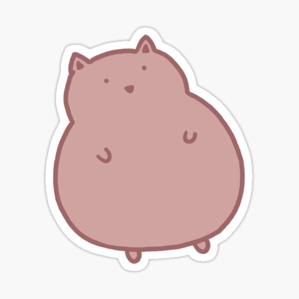 "Big Round Cat Number 1" Sticker for Sale by RebeccaCeleste | Redbubble