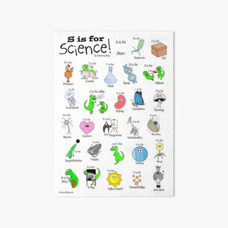 "Science ABC Poster - from the book S is For Science" Art Board Print ...