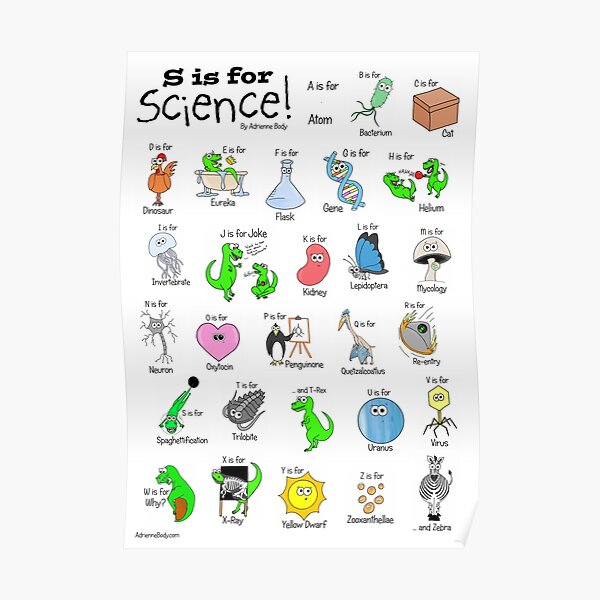 "Science ABC Poster - from the book S is For Science" Poster for Sale ...