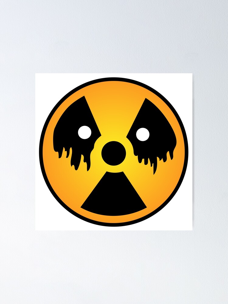 "Scary yellow nuclear radioactive face" Poster for Sale by ...