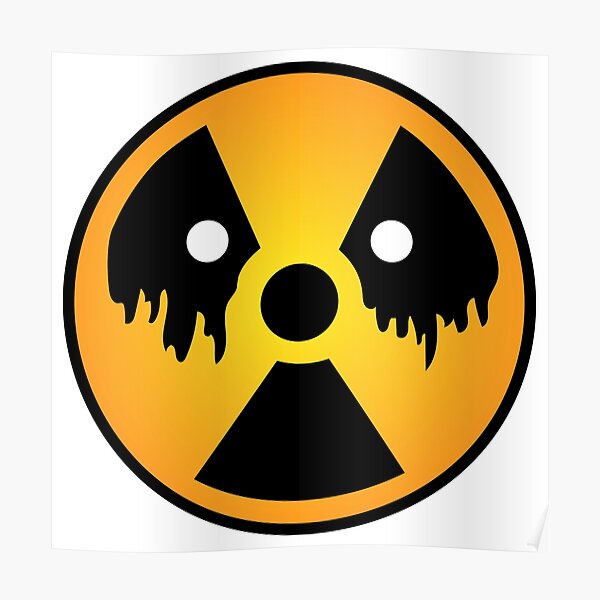 "Scary yellow nuclear radioactive face" Poster for Sale by ...