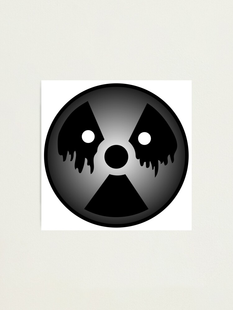 "Scary black and white radioactive face" Photographic Print by ...